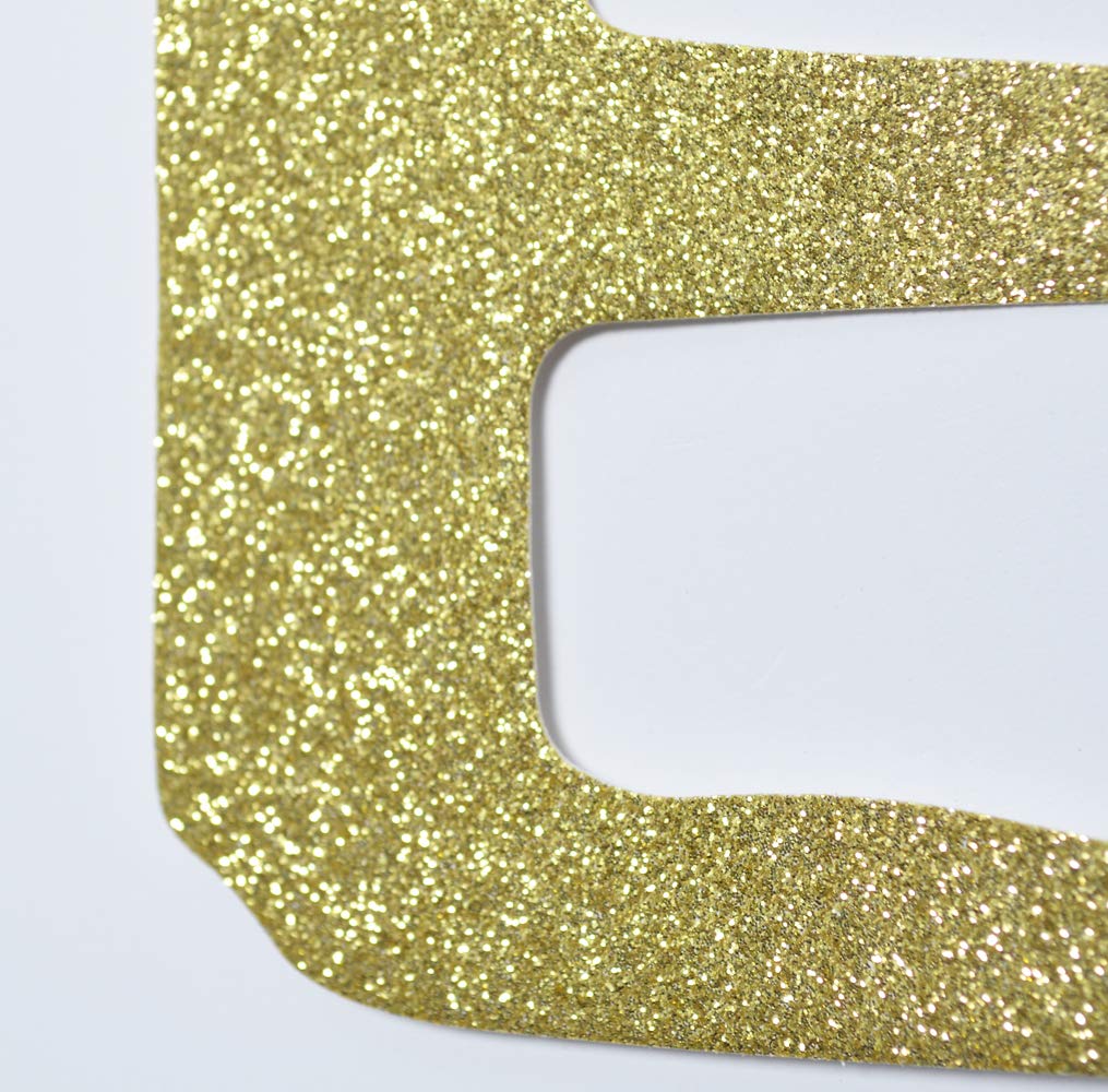 Threenager Banner Hanging Garland for 3rd Birthday Party Photo Prop Party Decoration Sign (Gold Glitter)