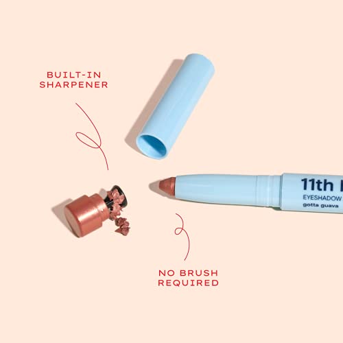 ALLEYOOP 11th Hour Cream Eye Shadow Sticks - Gotta Guava (Shimmer) - Award-winning Eyeshadow Stick - Smudge-Proof and Crease Proof for Over 11 Hours - Easy-To-Apply and Compact for Travel, 0.05 Oz
