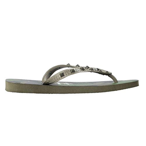 Valentino By Havaianas Women's Rockstud Camouflage Flip Flops Shoes Sz US 11/12 EU 43/44