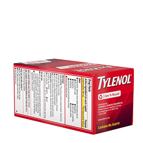 Tylenol Extra Strength Coated Tablets, Acetaminophen Adult Pain Relief & Fever Reducer, 225 ct