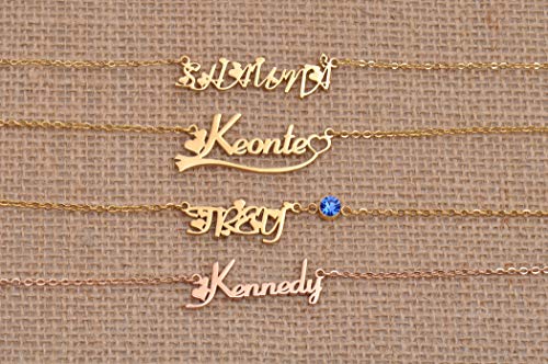 MoShelly Girls Name Necklace Customized Personalized Cobi