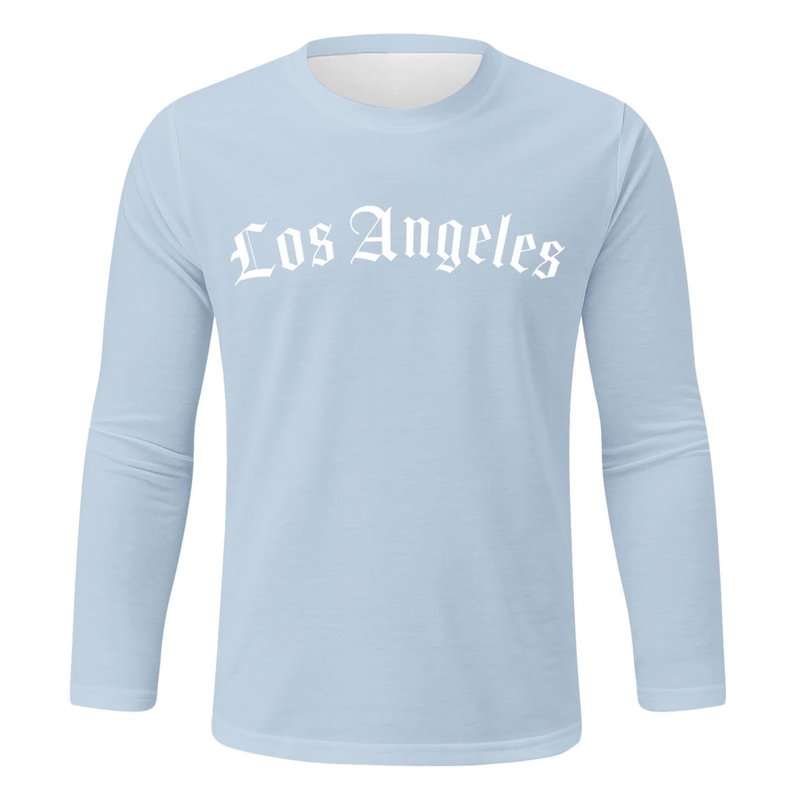 Mens T Shirts Summer Shirts for Men Printed O Neck Long Sleeve Lightweight Loose Fit Thermal Tees Stylish True Comfort Tops Mens Work Shirts