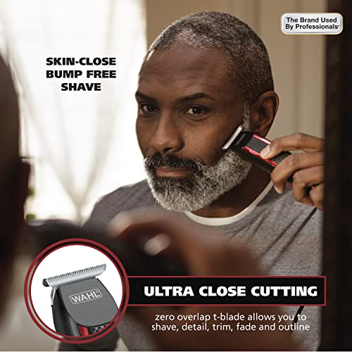 Wahl Edge Pro Bump Free Corded Beard Trimmer, Touch Up Trimmer, & Grooming Detailer Kit for Men – for Edging Beards, Mustaches, Hair, Stubble, Ear, Nose, & Body – Model 9686-300