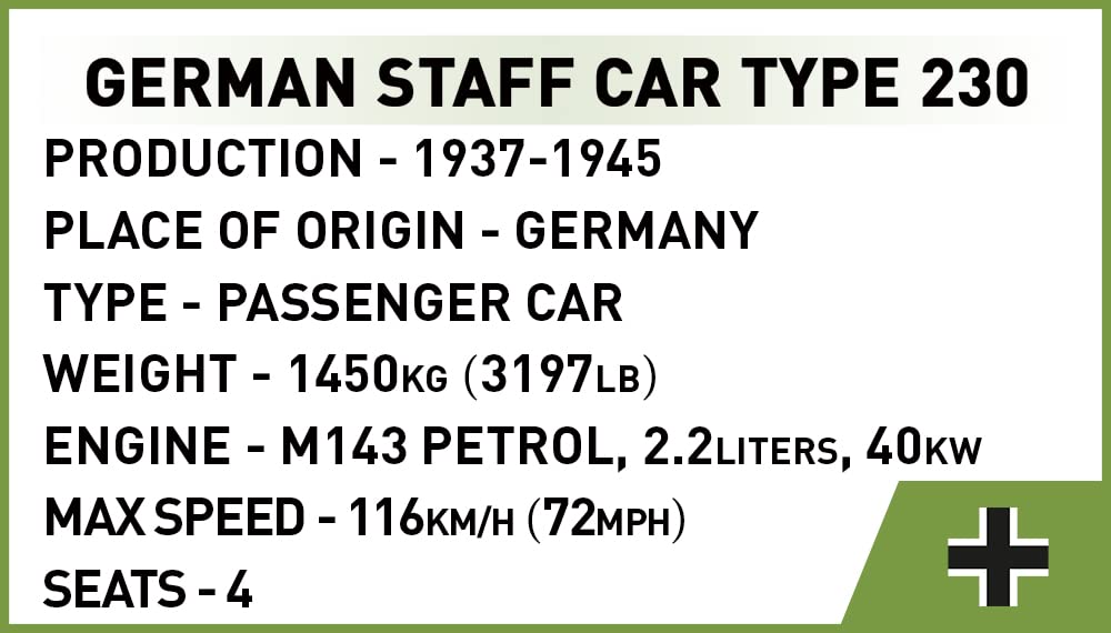 COBI Historical Collection German Staff Car Type 230