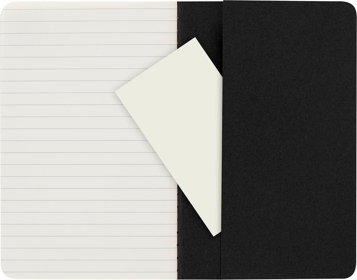 Moleskine Cahier Journal, Soft Cover, Pocket (3.5" x 5.5") Ruled/Lined, Black, 64 Pages (Set of 3)
