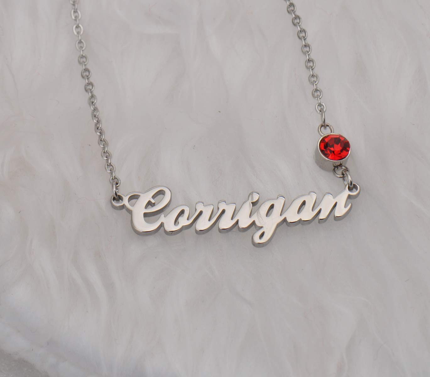 GR859C Personalized Unique Name Necklace with Birthstone for Her Cobi