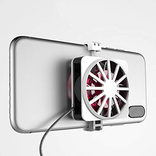 JYXDKD Mobile Phone Cooler Universal Gaming Phone Cooler Portable RGB Fan Holder Heat Sink Anchor Game Radiator