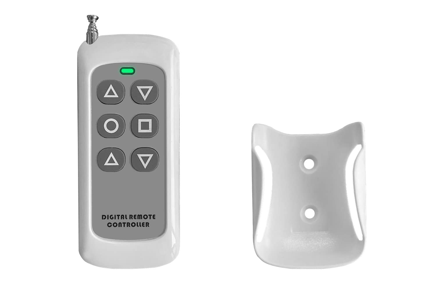 Blütezeit 6-Key Antenna Remote Control Wall Mountable for Automatic Sliding Gate Opener, 433 MHz Mutual-Duplicating Control Range Up to 985ft/300m for Double Gate Accessory 1pc