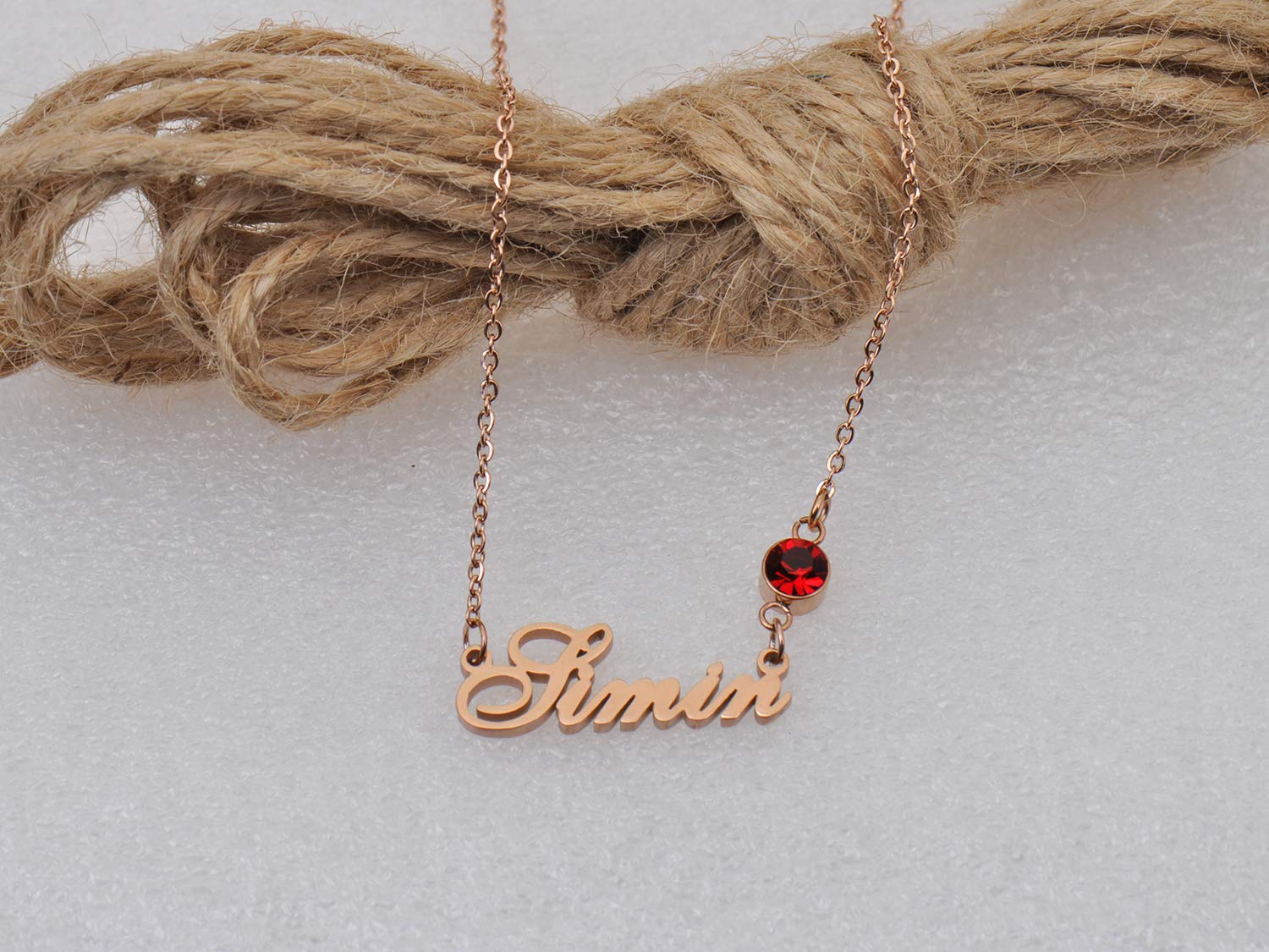 LikeFun Custom Made Any Name Necklace with Birthstone for My Girlfriend Cobi