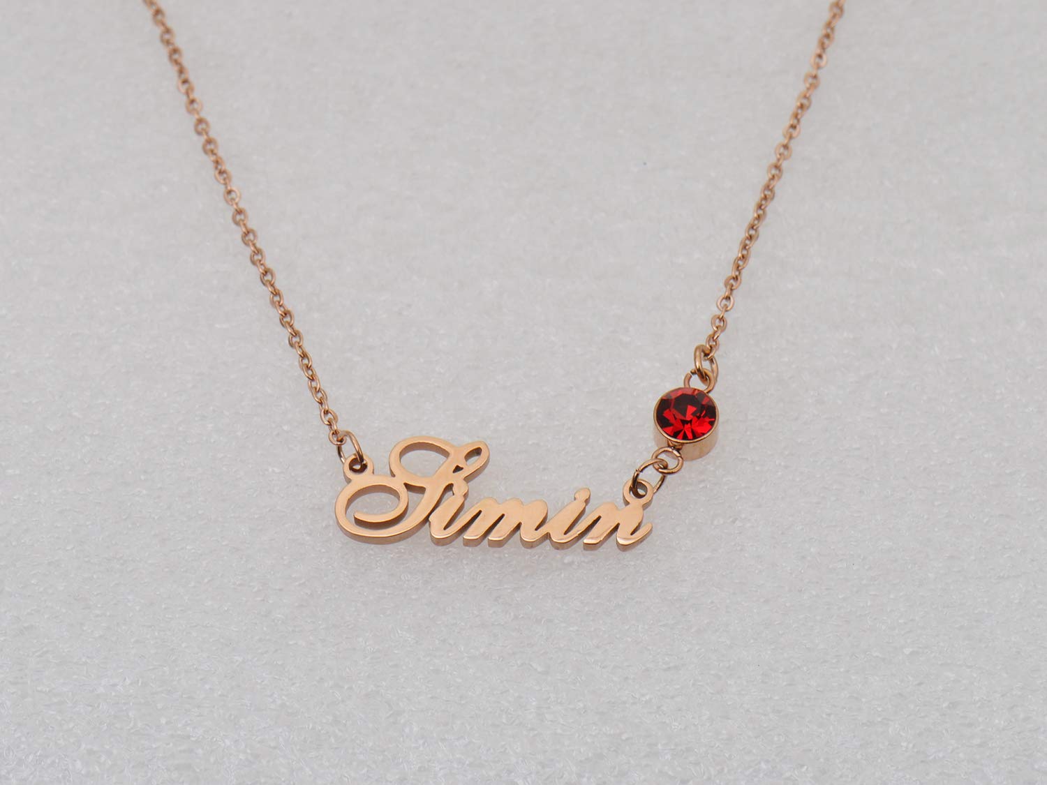 LikeFun Custom Made Any Name Necklace with Birthstone for My Girlfriend Cobi