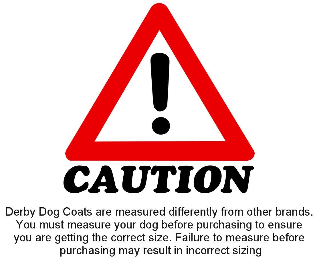 Derby Originals Horse Tough 600D Ripstop Waterproof Reflective Winter Dog Coat 150g Medium Weight, Black, 17.5"