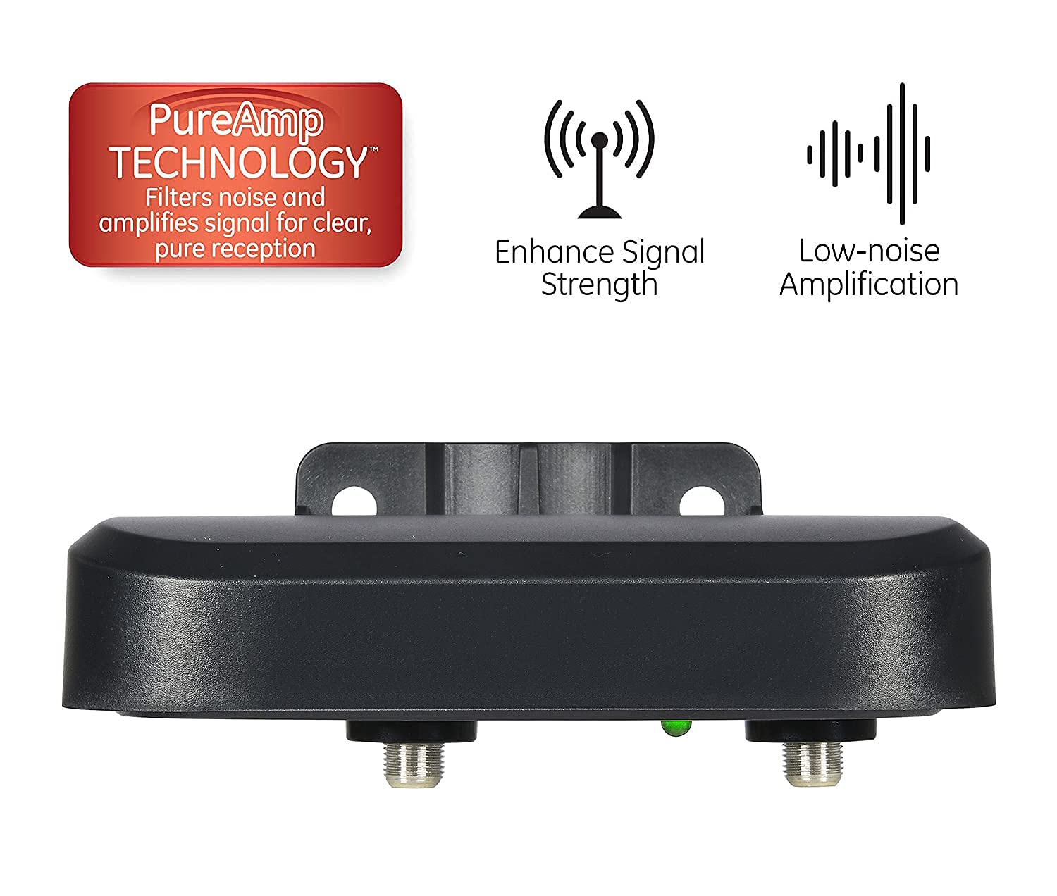 CeKay TV Antenna Amplifier Signal Booster, HDTV Preamplifier, HD Digital VHF UHF Amplifier, with 4G LTE Filter