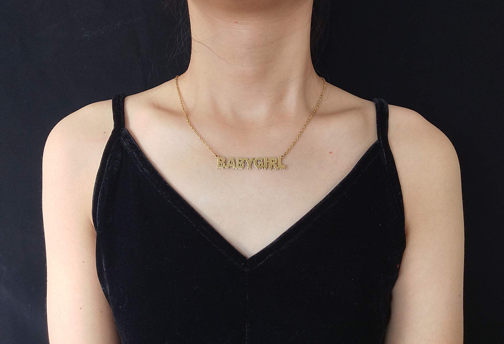 GR859C Halloween Personalized Necklace Name Plate Necklace Gifts for Her Christmas Cobi