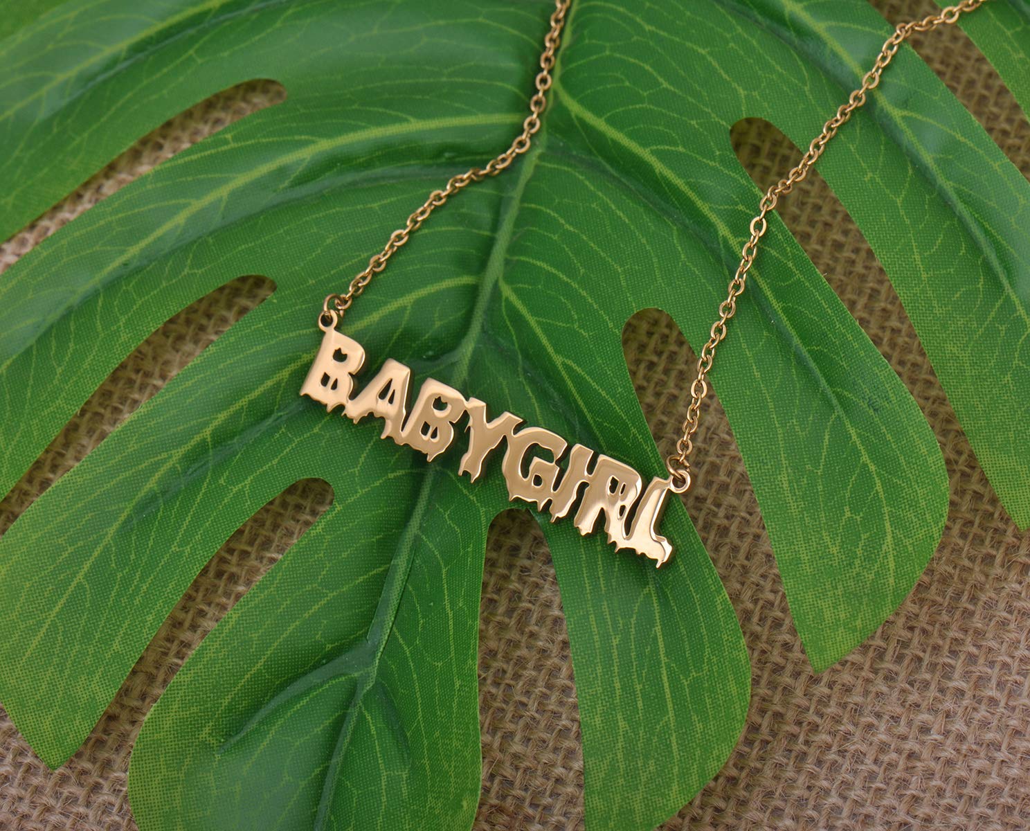 GR859C Halloween Personalized Necklace Name Plate Necklace Gifts for Her Christmas Cobi