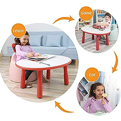Walnut Children's Table and Set Kindergarten Can Be Raised and Lowered Plastic Baby Game Table Graffiti Belt Storage Tablo
