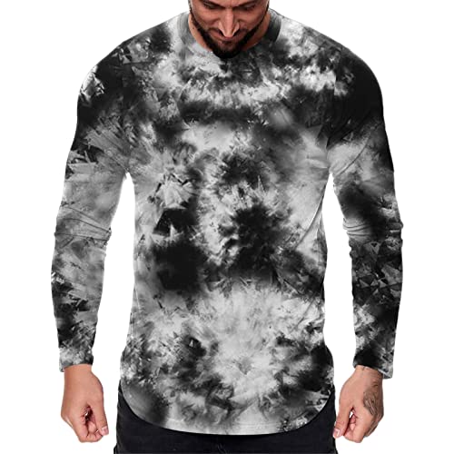 Men's Tuxedo Shirts Shirts for Men Printed Casual Long Sleeve Loose Fit Athletic Lightweight Tees Fashion True Comfort Tops Men's Shirt