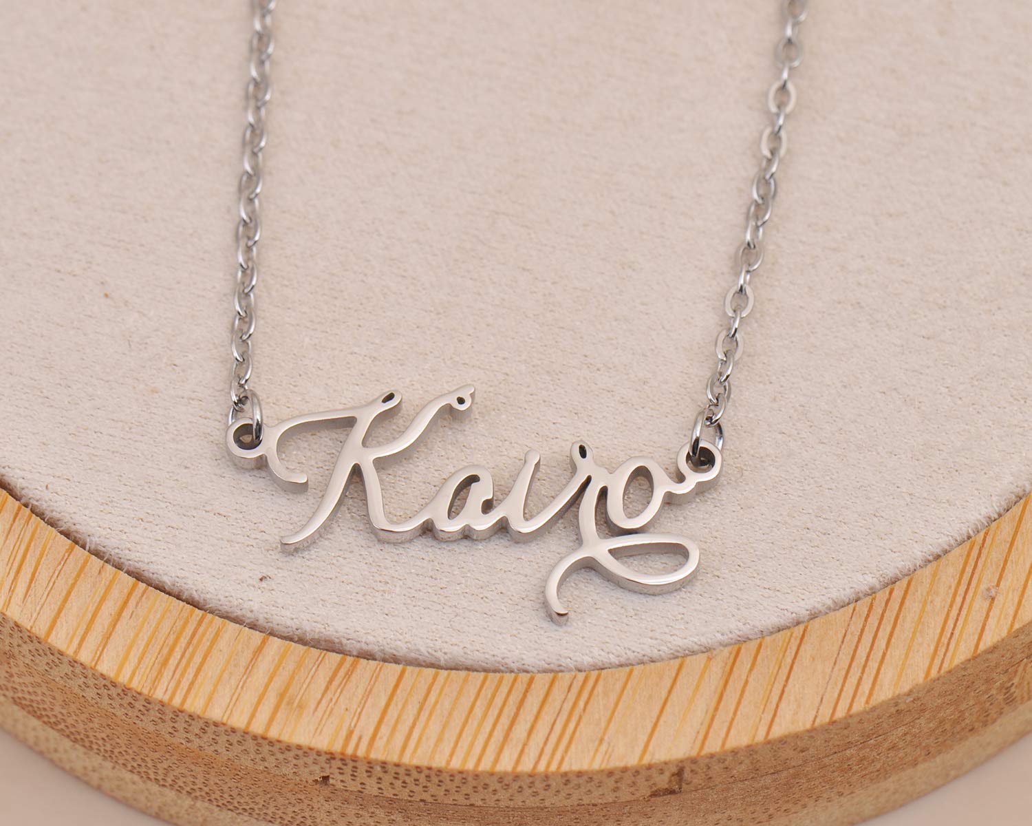A Missing Dog Cobi Name Necklace Custom Personalized Name Plate Jewelry for Birthday