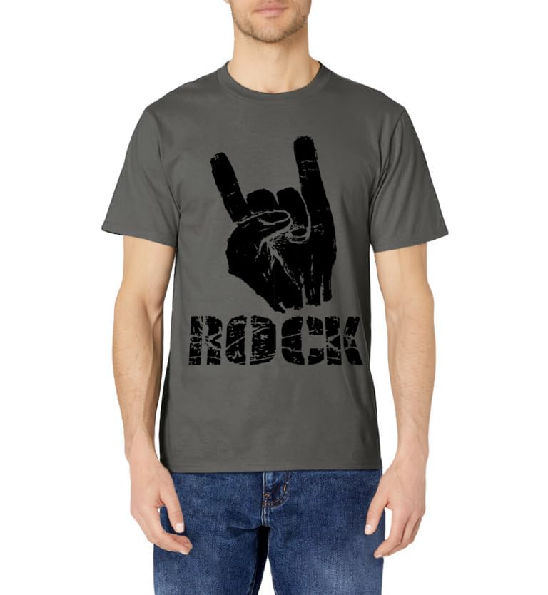 Born To Be Rock Star T-Shirt - Hand Horns - Tee T-Shirt