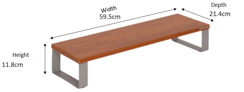 INVISIBLE BED Sturdy Engineered Wood Heavy-Duty Monitor Riser Stand On Desk/Table (23.42 X 8.26 X 4.64 in) X-Small Canadian Walnut