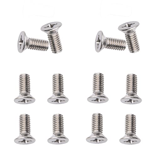 JDDRY 12PCS Stainless Steel Brake Disc Rotor Screws,93600-06014-0H- Compatible With Honda, Acura, Hyundai and Kia,Retaining Hardware Bolts Screw Kit for Front and Rear(Silver,12PCS)