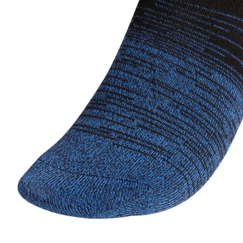 adidas Kids-Boys/Girls Superlite Quarter Socks (6-Pair), Black/True Blue/Signal Green, Large