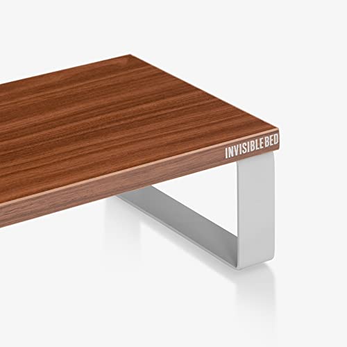 INVISIBLE BED Sturdy Engineered Wood Heavy-Duty Monitor Riser Stand On Desk/Table (23.42 X 8.26 X 4.64 in) X-Small Canadian Walnut