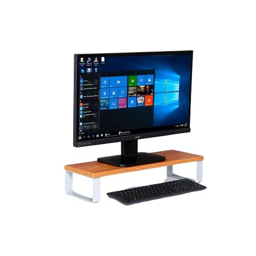 INVISIBLE BED Sturdy Engineered Wood Heavy-Duty Monitor Riser Stand On Desk/Table (23.42 X 8.26 X 4.64 in) X-Small Canadian Walnut
