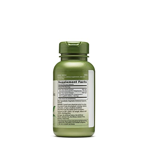 GNC Herbal Plus Green Tea Complex 500mg, 100 Capsules, Metabolism Support