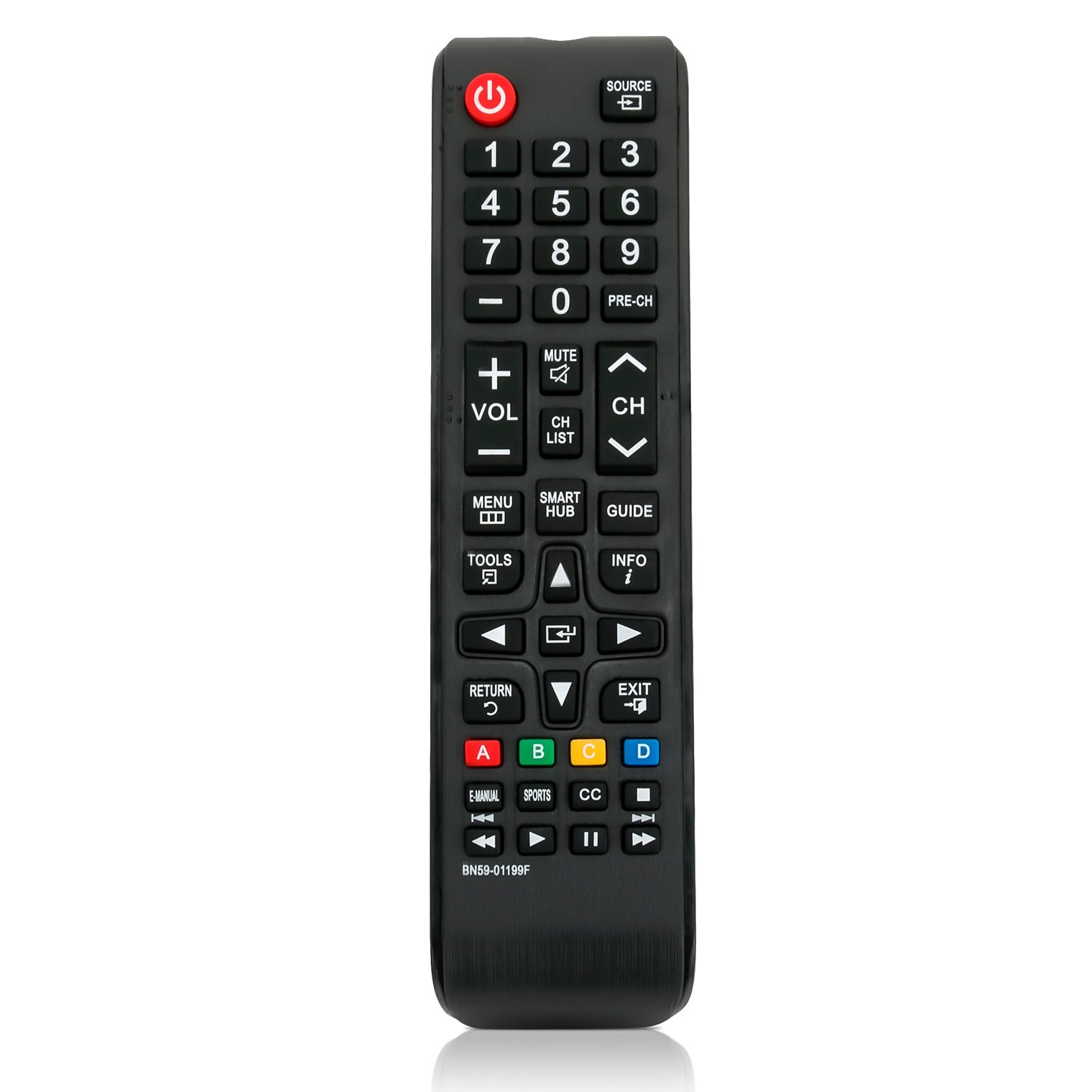 BN59-01199F Replaced Universal TV Remote Control fit for Samsung LED HDTV 7500 9500 6200 6520 Series UN32J5205 UN40JU6700 UN48JU6700 UN55JU6700 UN65JU6700 BN5901199F