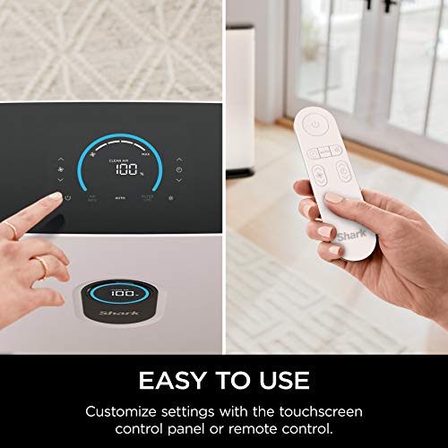 Shark HE601 Air Purifier 6 True HEPA Cleans up to 1200 Sq. Ft., Captures 99.98% of Particles, dust, allergens, Smoke, 0.1β0.2 microns, Advanced Odor Lock, Quiet, 6 Fan, White