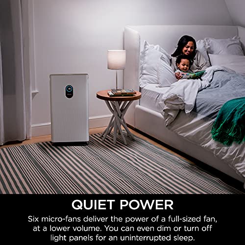 Shark HE601 Air Purifier 6 True HEPA Cleans up to 1200 Sq. Ft., Captures 99.98% of Particles, dust, allergens, Smoke, 0.1β0.2 microns, Advanced Odor Lock, Quiet, 6 Fan, White
