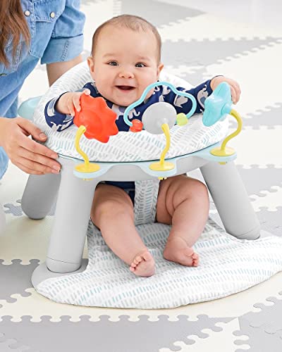 Skip Hop 2-in-1 Sit-up Activity Baby Chair, Silver Lining Cloud