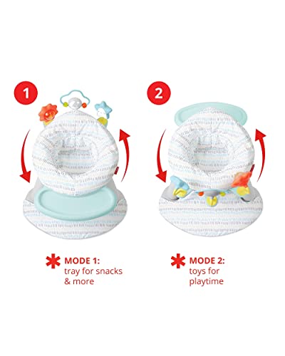 Skip Hop 2-in-1 Sit-up Activity Baby Chair, Silver Lining Cloud