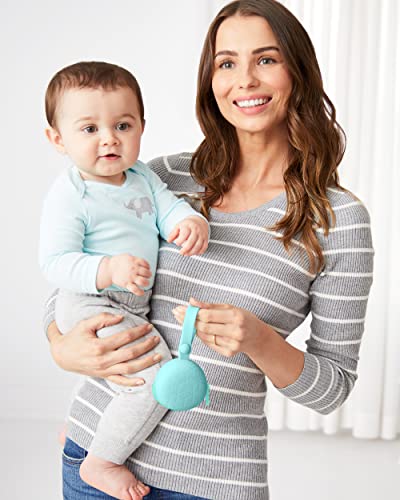 Skip Hop Silicone Pacifier Holder, Grab & Go, Light Teal