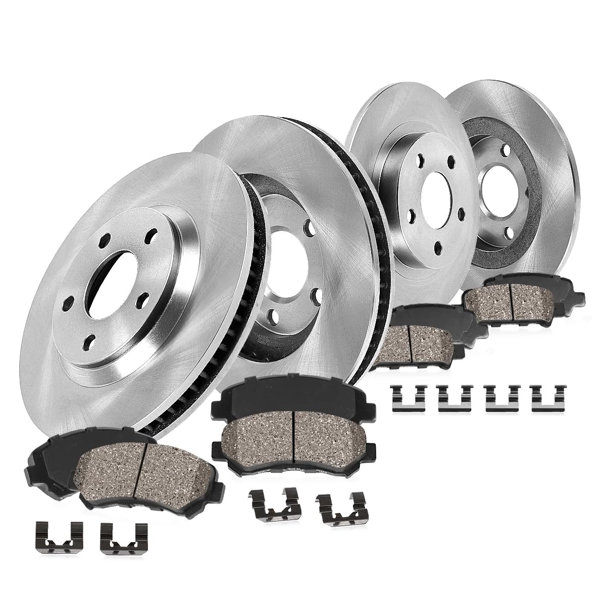 Callahan BRAKE PARTS for 2013-2019 Nissan Pathfinder Infiniti QX60 JX35, 2015-2019 Murano Replacement 2016 2017 2018 Disc Brake Rotors Ceramic Brakes Pads Front & Rear