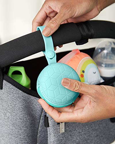 Skip Hop Silicone Pacifier Holder, Grab & Go, Light Teal