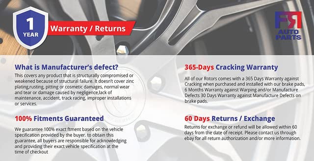 (Rear Brake Kit)(High-End Series)(2 Cross-Drilled Disc Brake Rotors + 4 Ceramic Brake Pads)