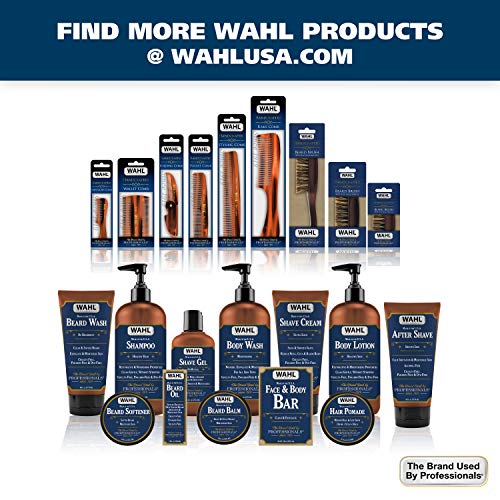 Wahl Beard, Mustache, & Hair Rake Comb for Men's Grooming - Handcrafted & Hand Cut with Cellulose Acetate - Smooth, Rounded Tapered Teeth - Model 3325
