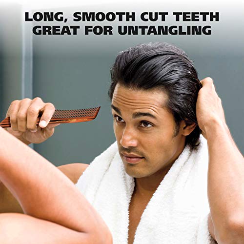 Wahl Beard, Mustache, & Hair Rake Comb for Men's Grooming - Handcrafted & Hand Cut with Cellulose Acetate - Smooth, Rounded Tapered Teeth - Model 3325