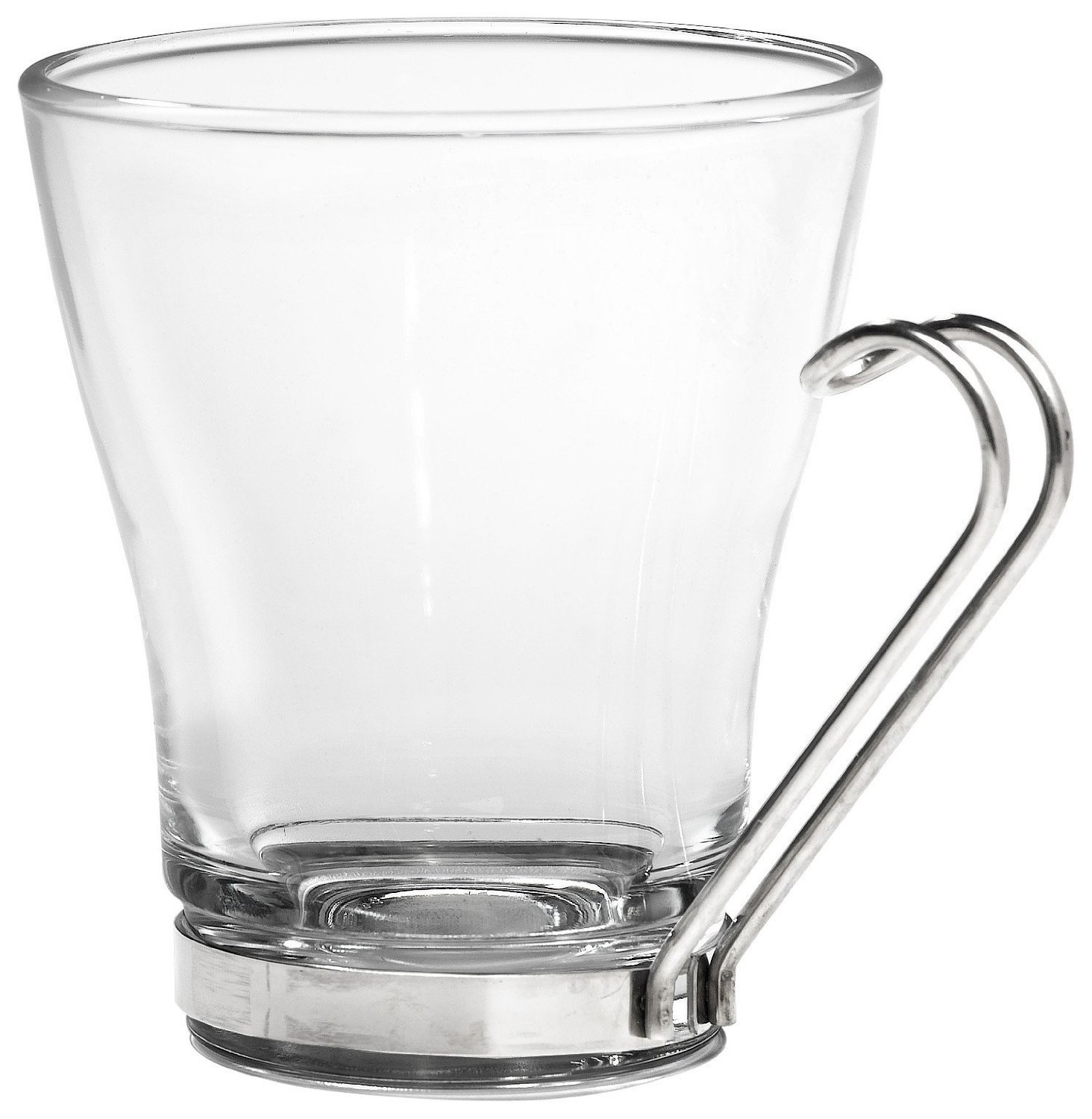 Bormioli Rocco Oslo Cappuccino Glass Cups, Clear, 8 Ounces (4 Pieces)