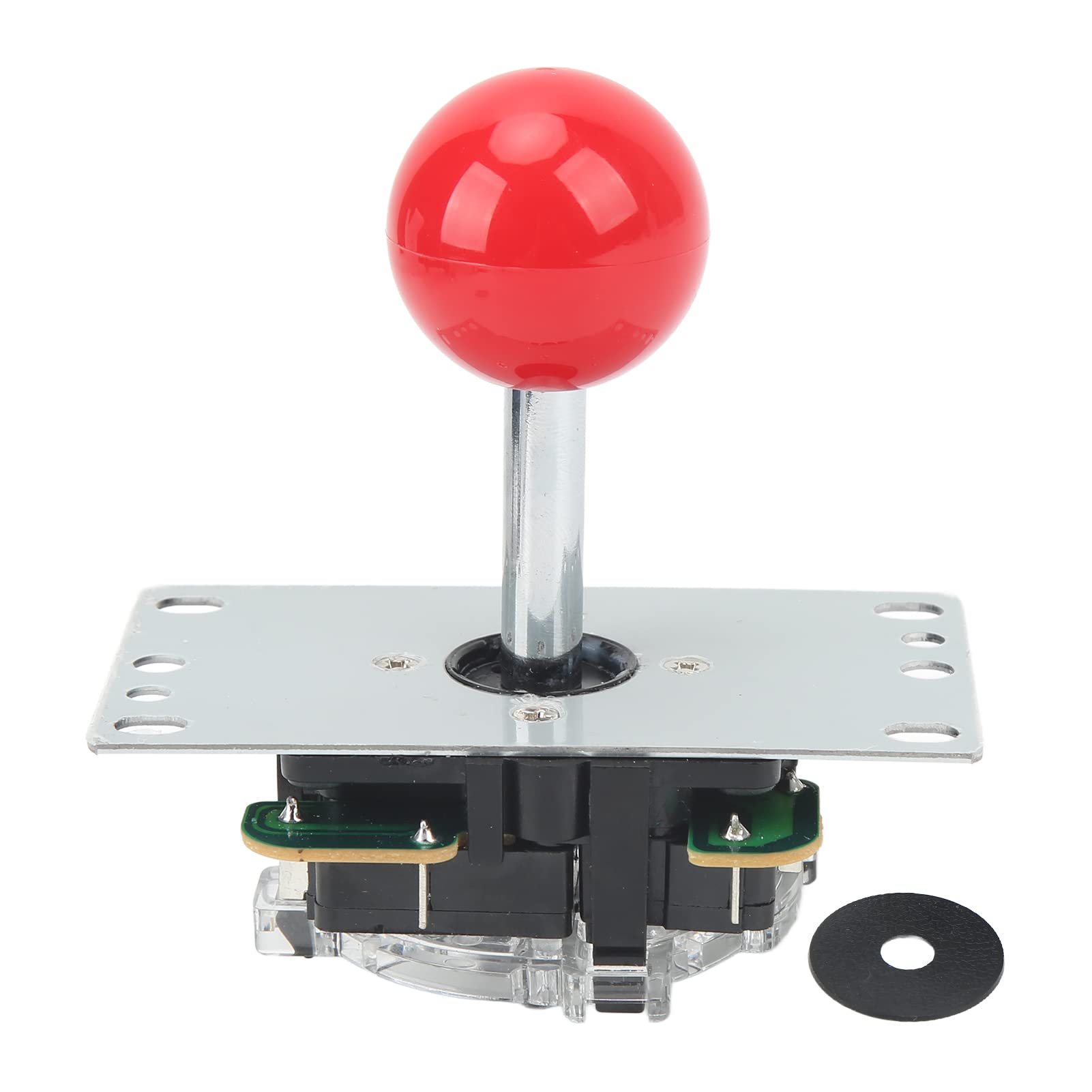 Joystick, Rocker & Ball & Spacer, Game DIY kit Replacement Parts, Pin Circuit Board with Ball for (61.82 x 84.49 x 102.16mm) (Red)