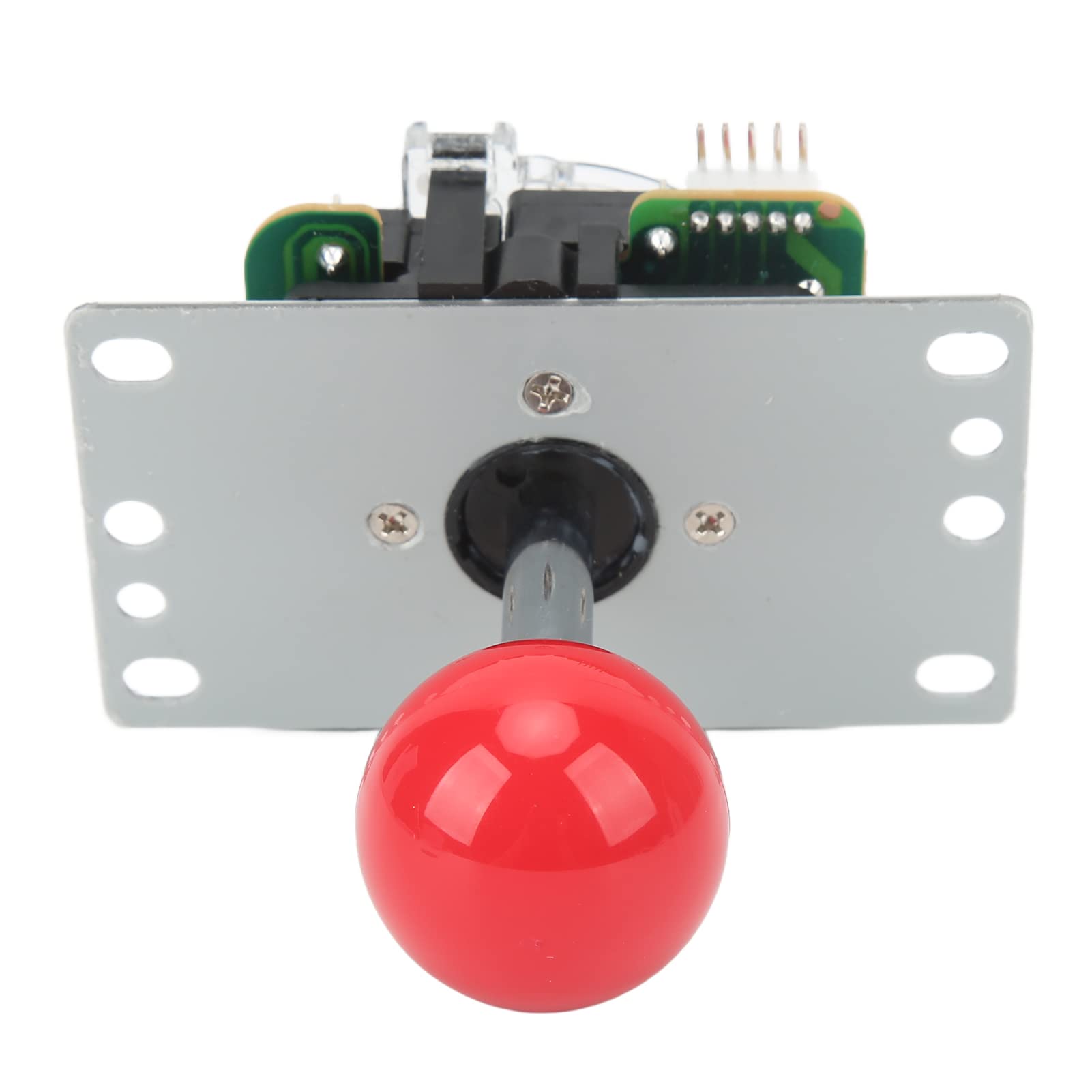 Joystick, Rocker & Ball & Spacer, Game DIY kit Replacement Parts, Pin Circuit Board with Ball for (61.82 x 84.49 x 102.16mm) (Red)