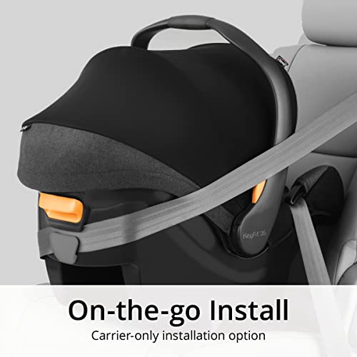 Chicco KeyFit 35 Infant Car Seat and Base, Rear-Facing Seat for Infants 4-35 lbs, Includes Infant Head and Body Support, Compatible with Chicco Strollers, Baby Travel Gear | Onyx/Black