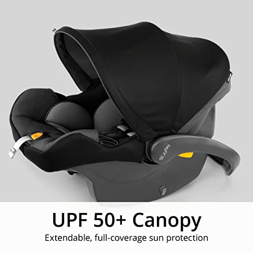 Chicco KeyFit 35 Infant Car Seat and Base, Rear-Facing Seat for Infants 4-35 lbs, Includes Infant Head and Body Support, Compatible with Chicco Strollers, Baby Travel Gear | Onyx/Black