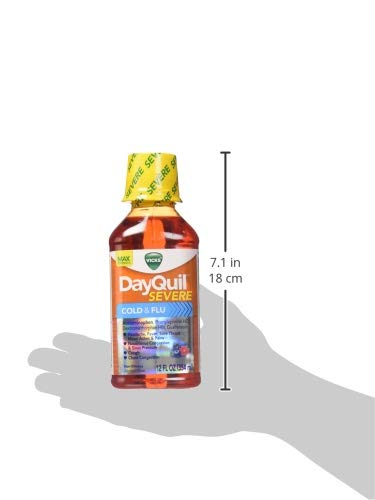 Vicks Dayquil Severe Cold & Flu Relief Liquid, 12 oz (Pack of 2)