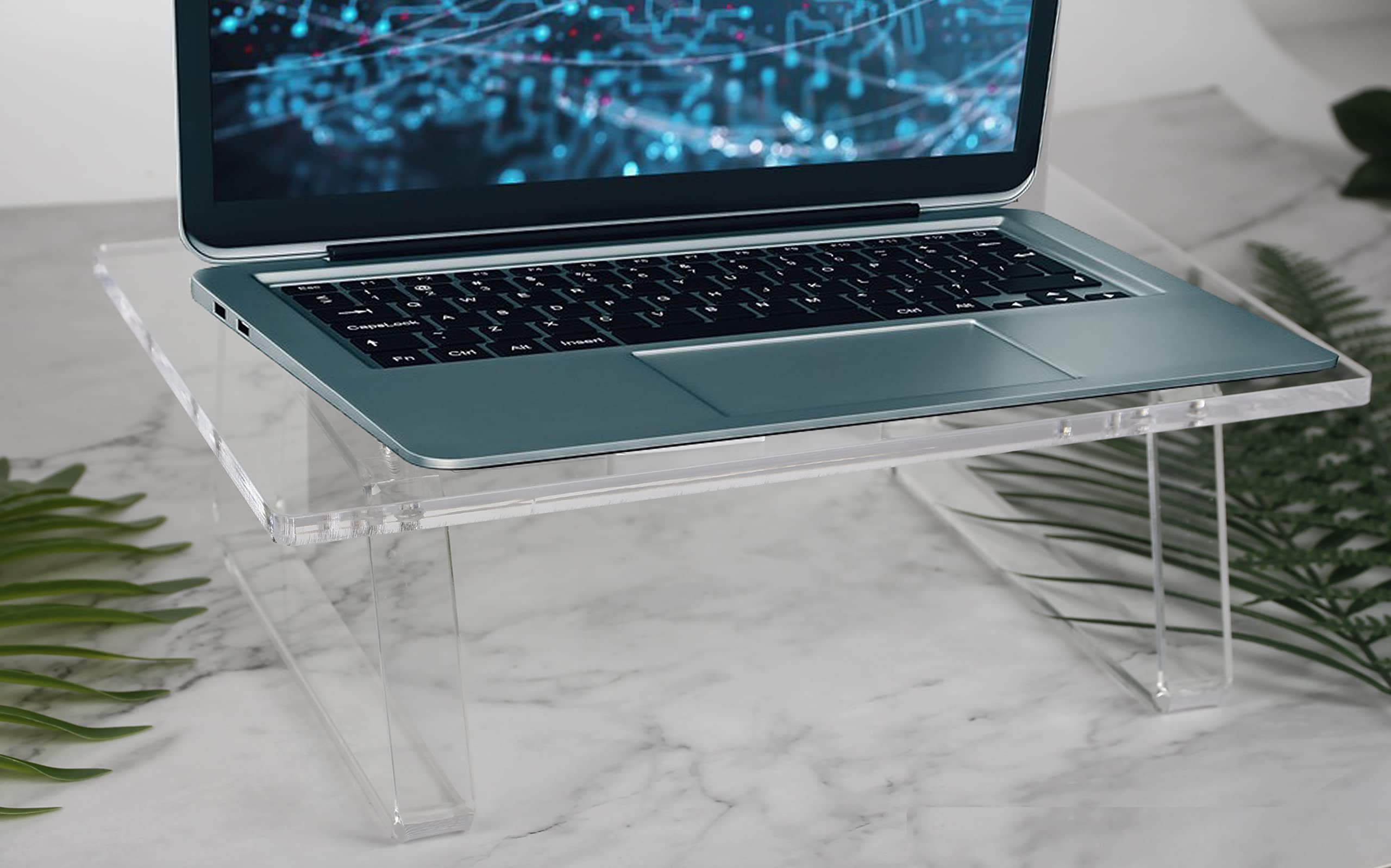 KUAIYU Monitor Stand Riser, Clear Acrylic Computer Monitor Stand,Ergonomic Desk Riser Increases Height By 3.7in - For Laptop, Pc, Notebook, Printer, Computer.