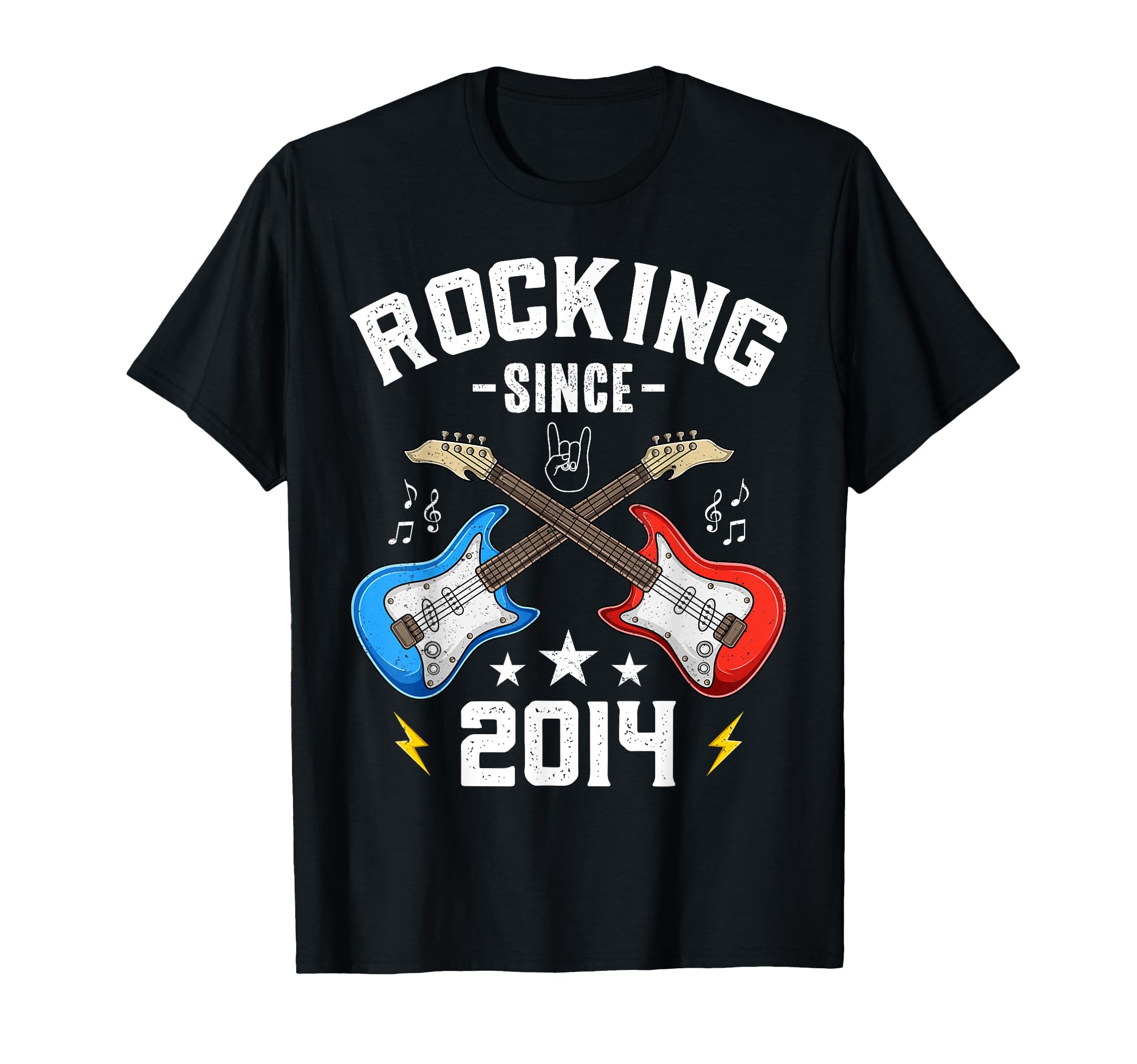 Rocking Since 2014 Awesome Guitar Birthday T-Shirt