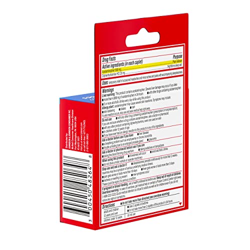 Tylenol PM Extra Strength Nighttime Pain Reliever Sleep Aid Caplets, 500 mg Acetaminophen, 25 mg Diphenhydramine HCl, Relief for Nighttime Aches & Pains, Travel Size, 2 Packs of 2 Caplets
