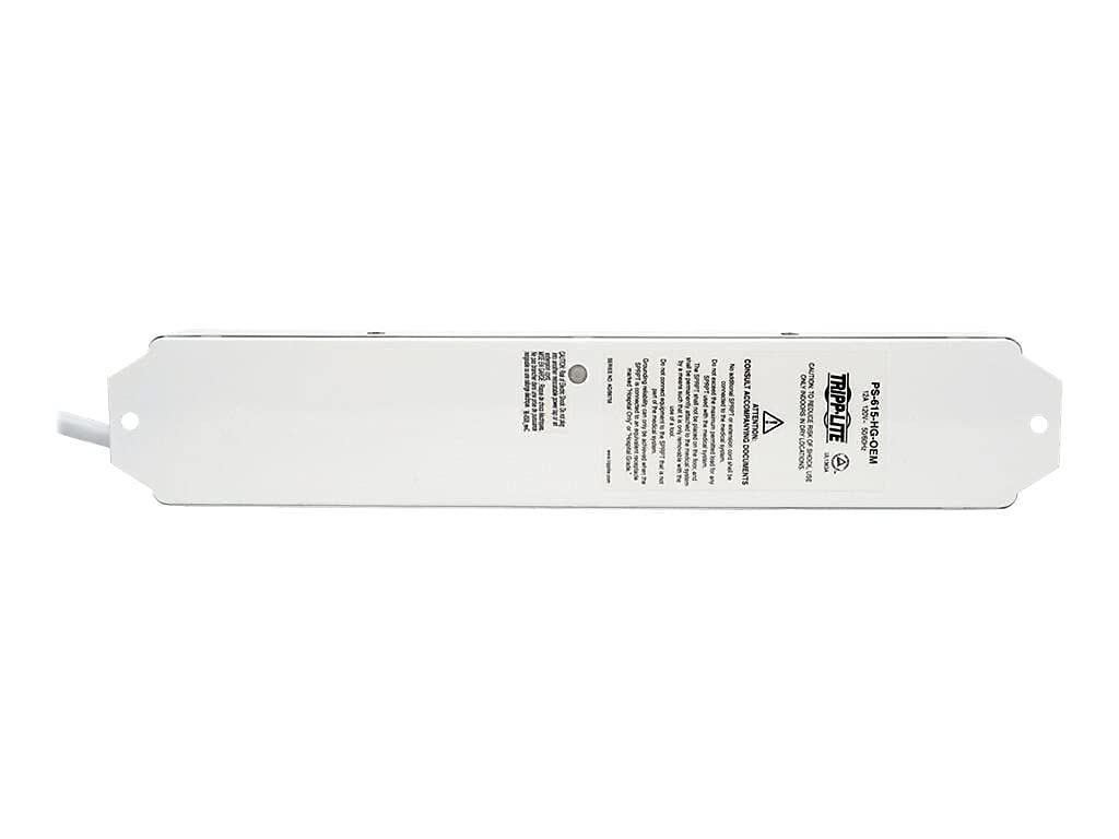 Tripp Lite Safe-IT Power Strip 6 Outlet UL 1363A Patient-Care Vicinity White PS-615-HG-OEM