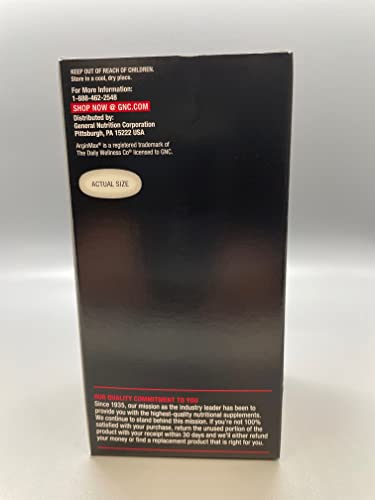 GNC Mens Arginmax, Sexual Health Formula for Men - 180 Caplets